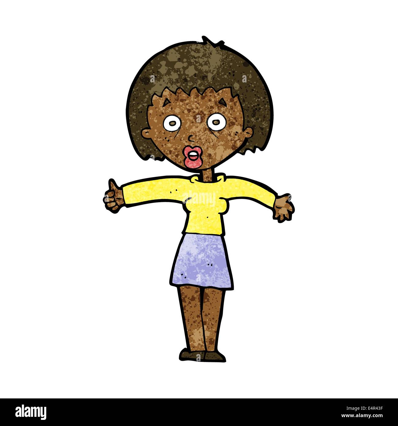 Cartoon amazed woman Cut Out Stock Images & Pictures - Alamy