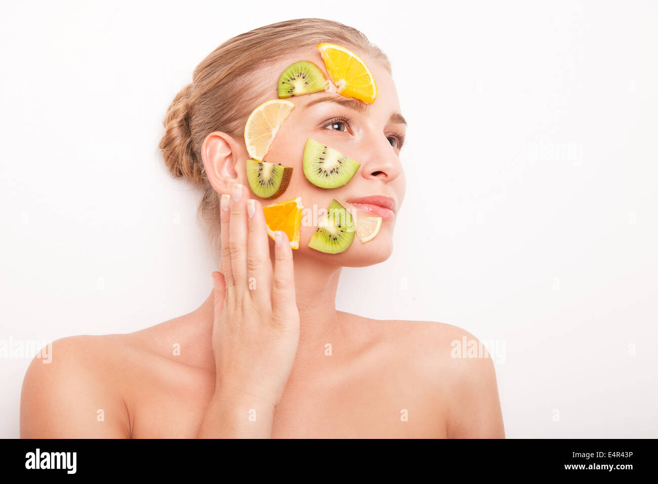 Beauty mask woman fruit hi-res stock photography and images - Alamy
