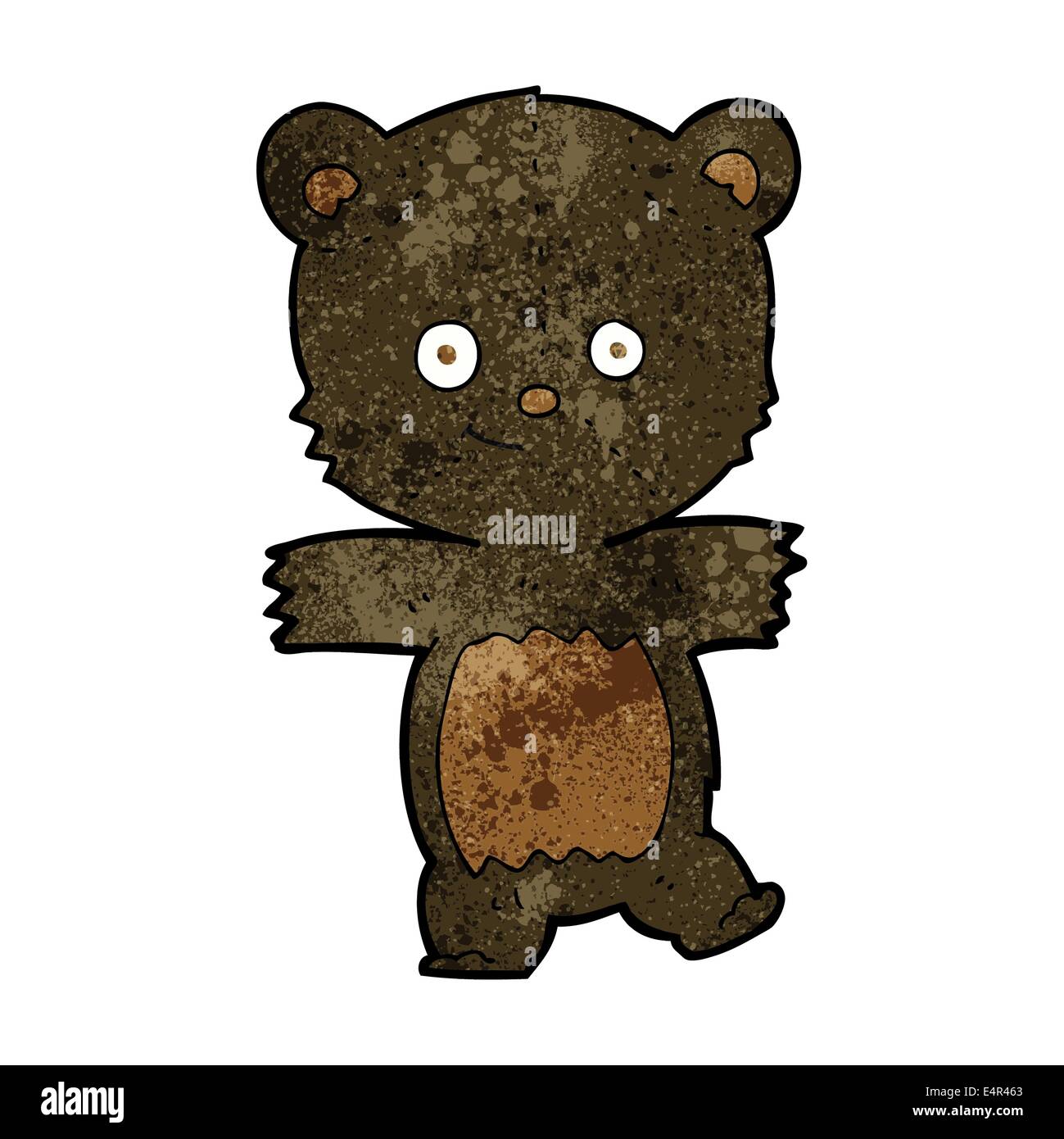 cartoon cute black teddy bear Stock Vector Image & Art - Alamy