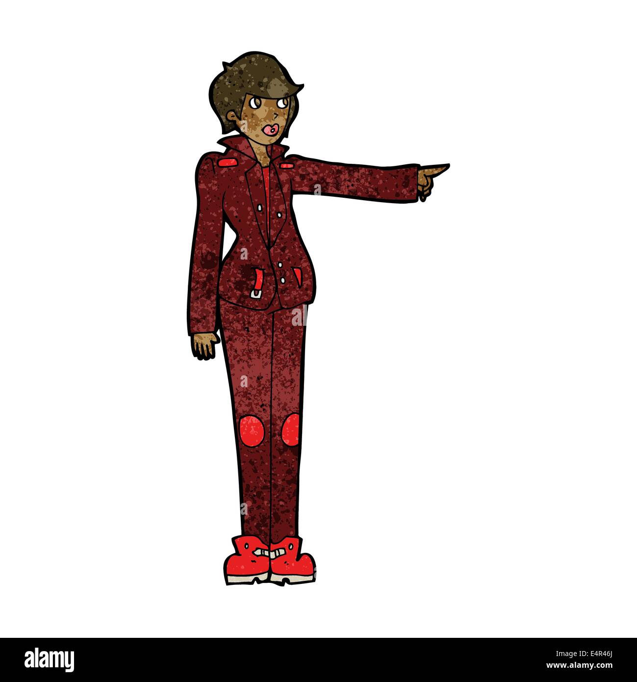 Cartoon woman in leather Cut Out Stock Images & Pictures - Alamy