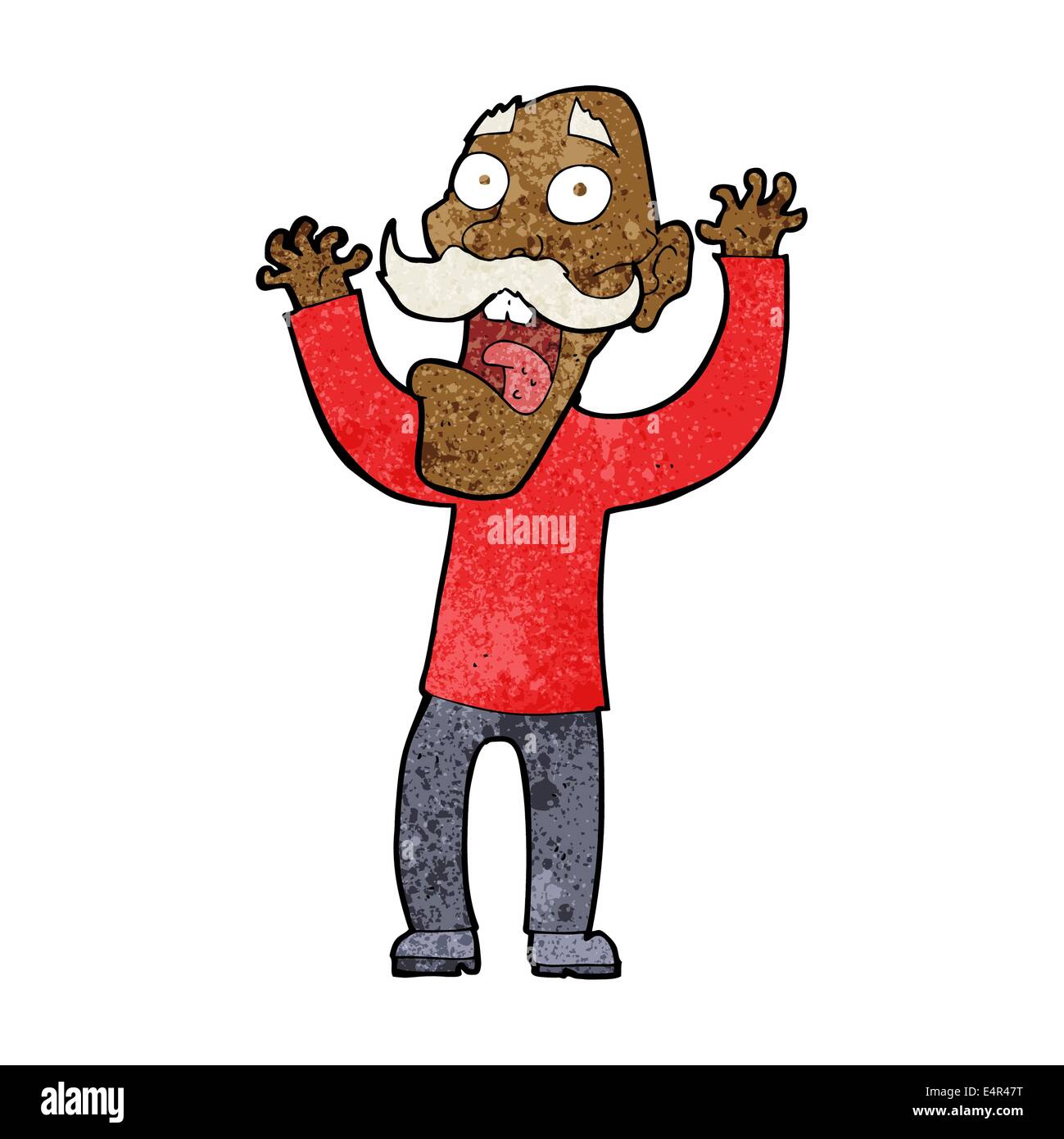 cartoon old man getting a fright Stock Vector Image & Art - Alamy