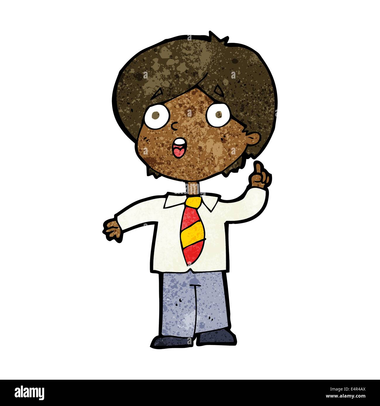cartoon schoolboy answering question Stock Vector Image & Art - Alamy