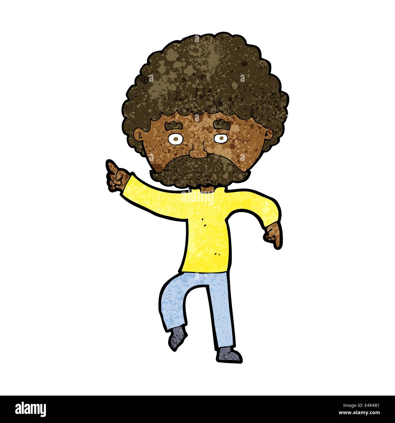 Cartoon Seventies Style Man Disco Dancing Stock Vector Image And Art Alamy