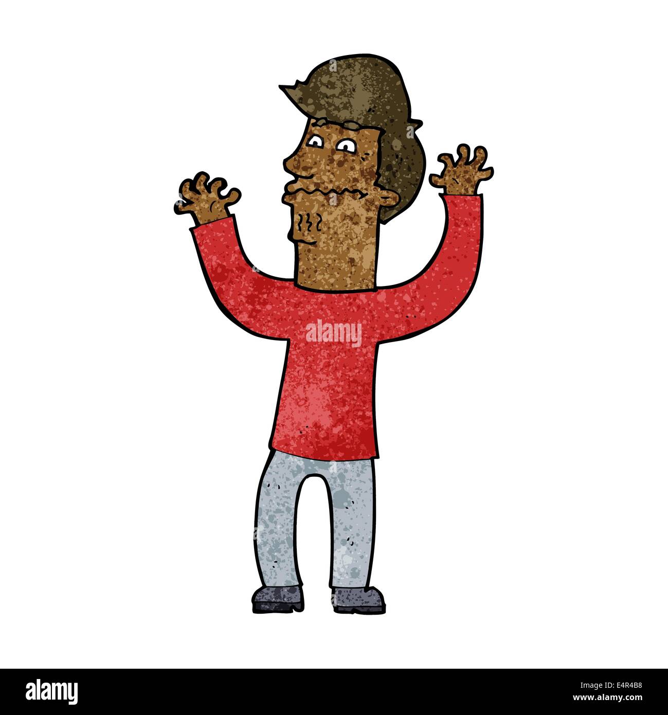 cartoon nervous man Stock Vector Image & Art - Alamy