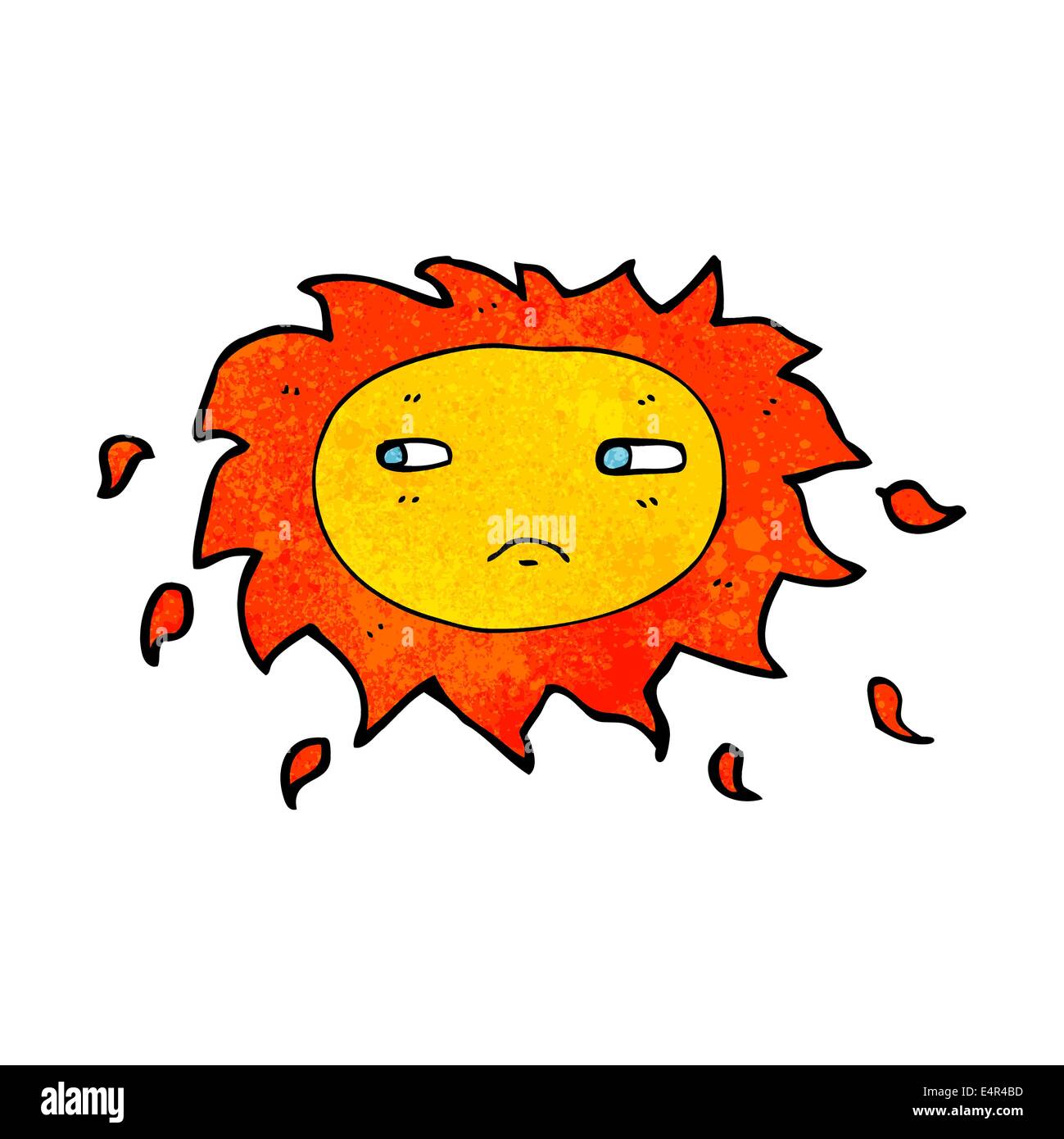 cartoon sad sun Stock Vector Image & Art - Alamy