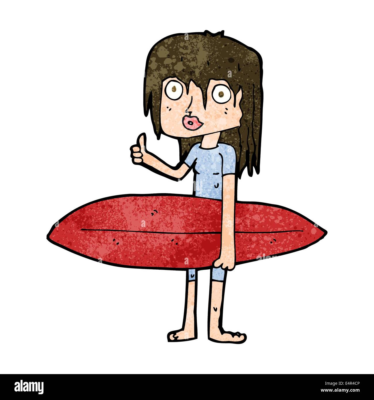 cartoon surfer girl Stock Vector Image & Art - Alamy