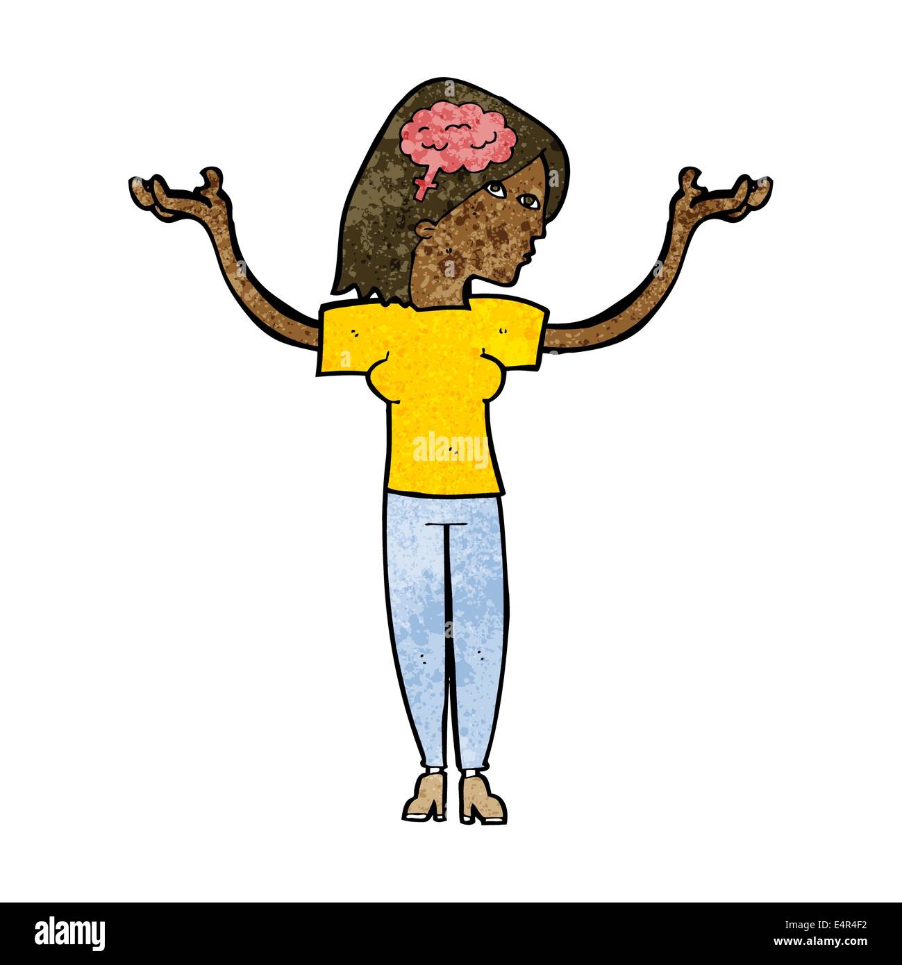 cartoon intelligent woman Stock Vector Image & Art - Alamy