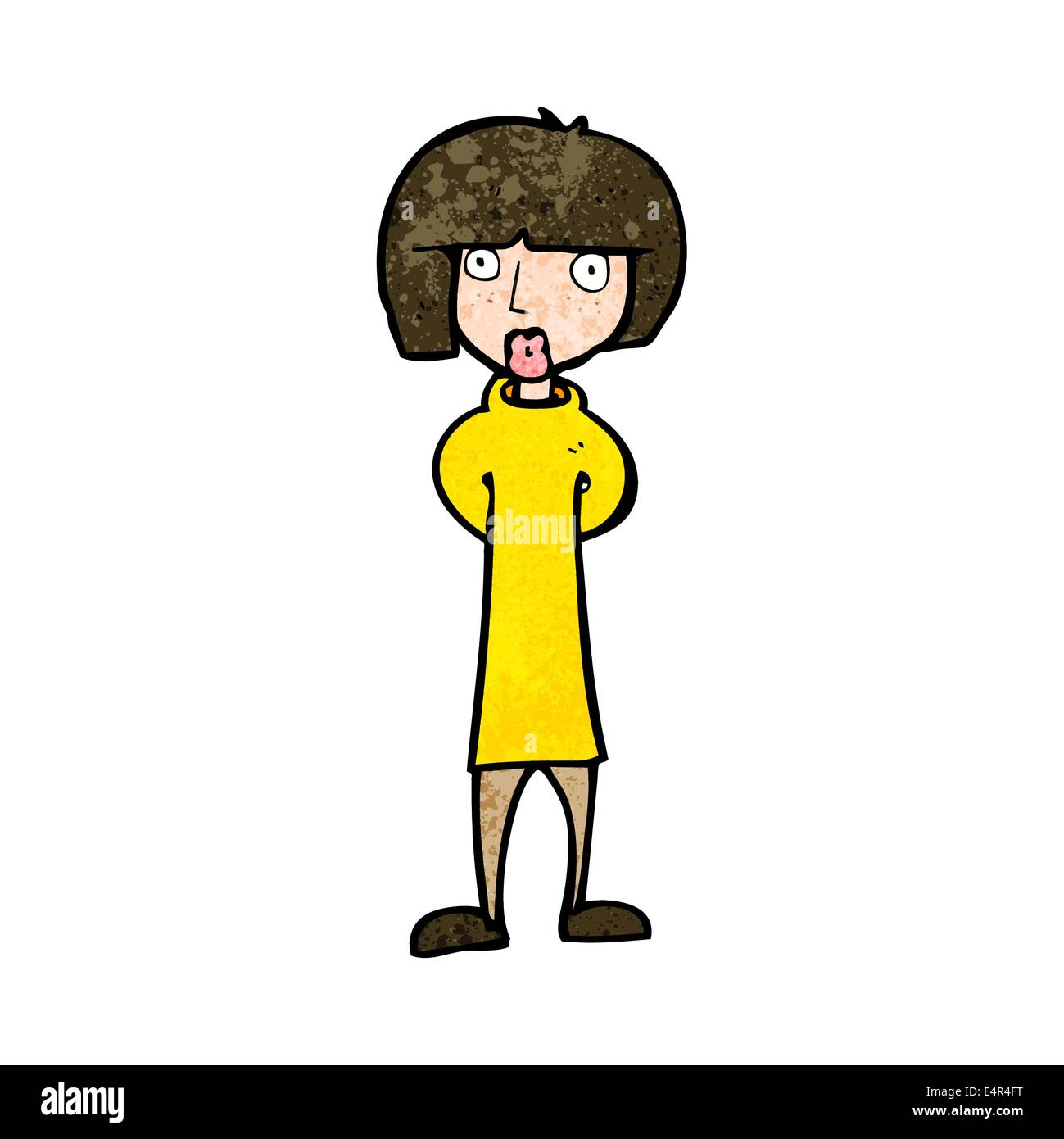 cartoon curious woman Stock Vector Image & Art - Alamy