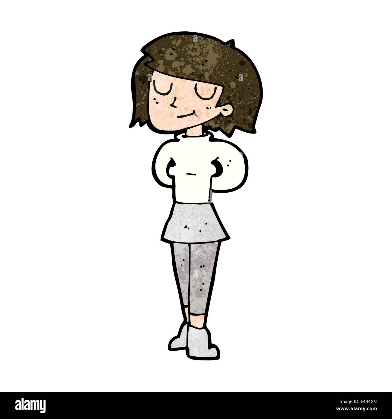 cartoon pleased woman Stock Vector Image & Art - Alamy