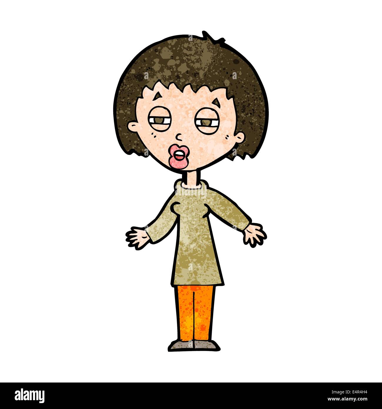 cartoon tired woman Stock Vector Image & Art - Alamy