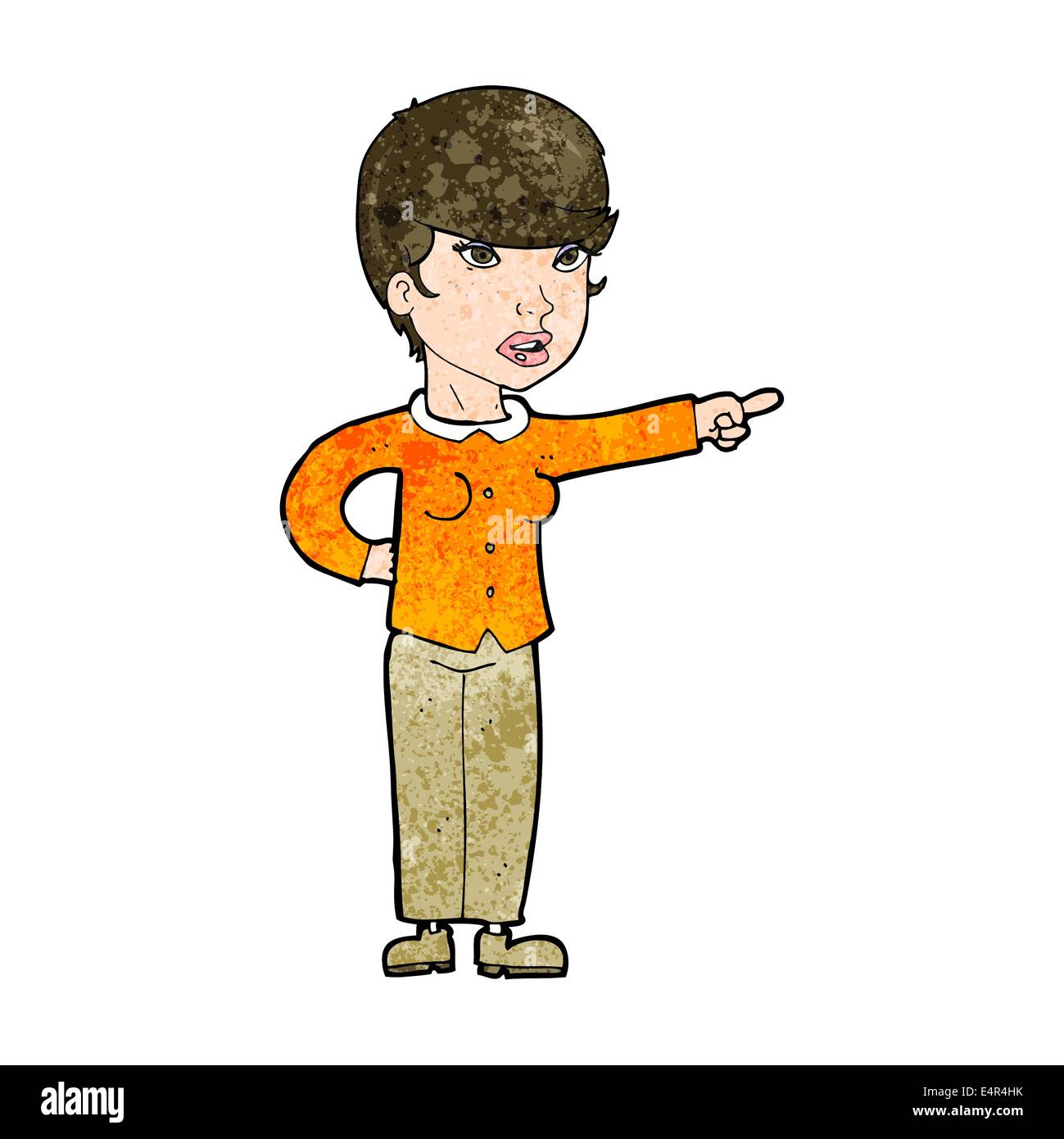 cartoon woman pointing finger of blame Stock Vector Image & Art - Alamy