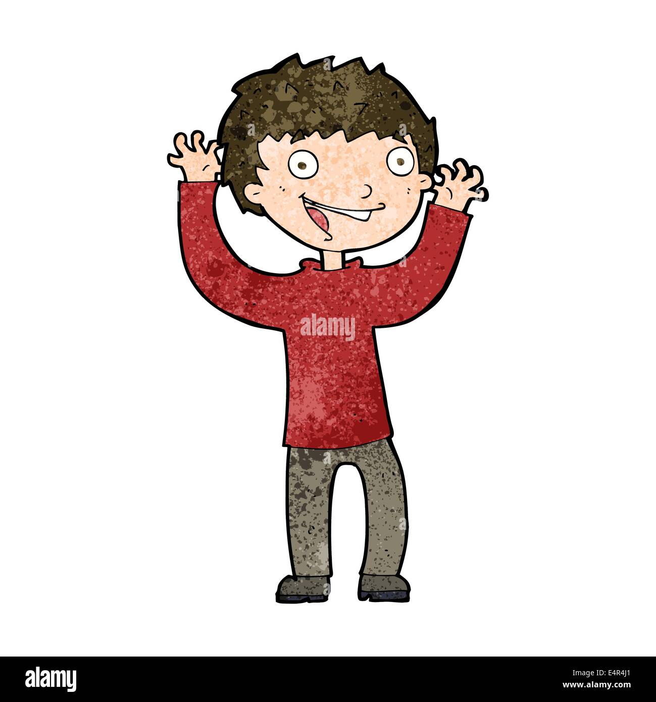 cartoon excited boy Stock Vector Image & Art - Alamy