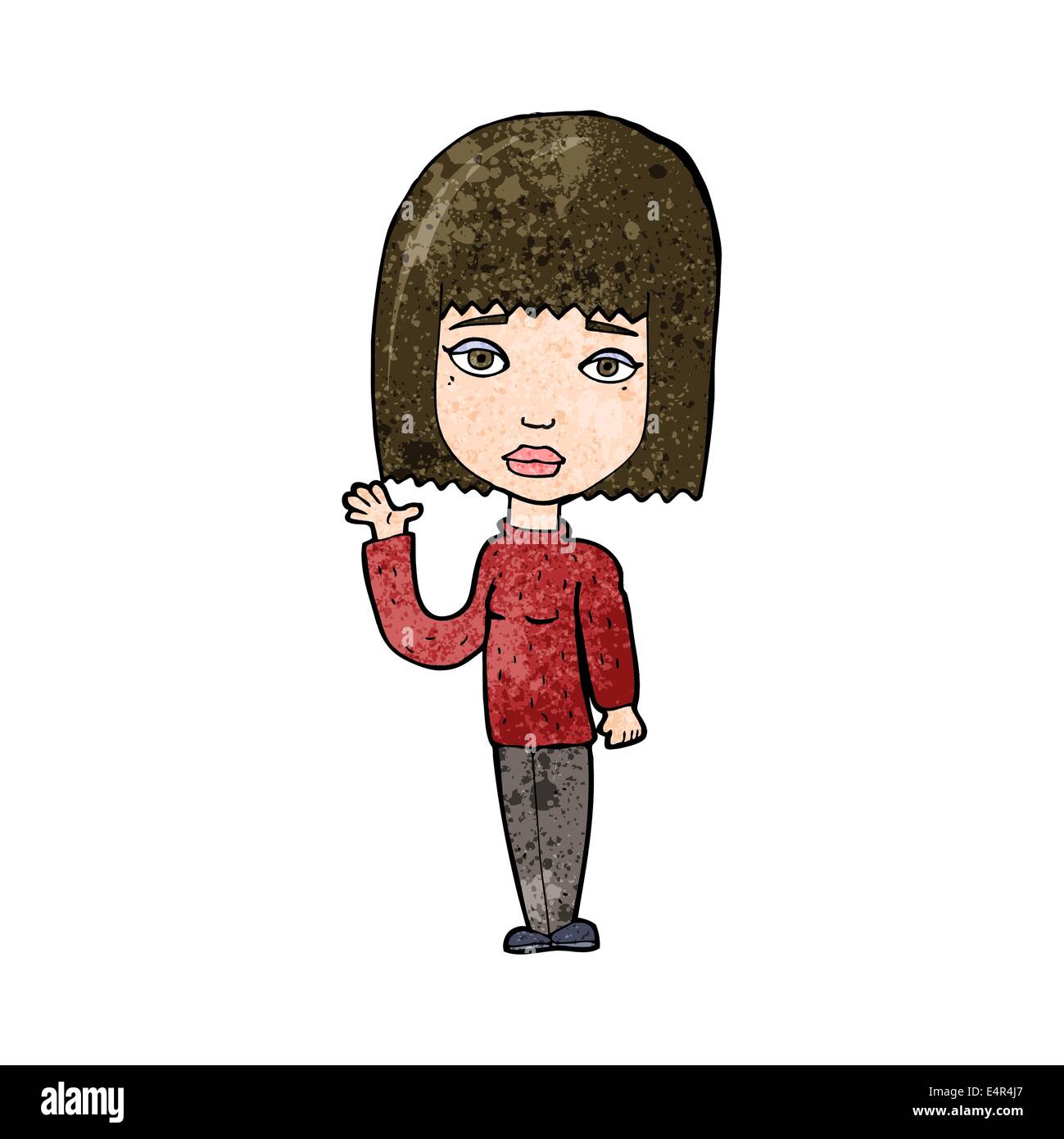 cartoon woman waving Stock Vector Image & Art - Alamy