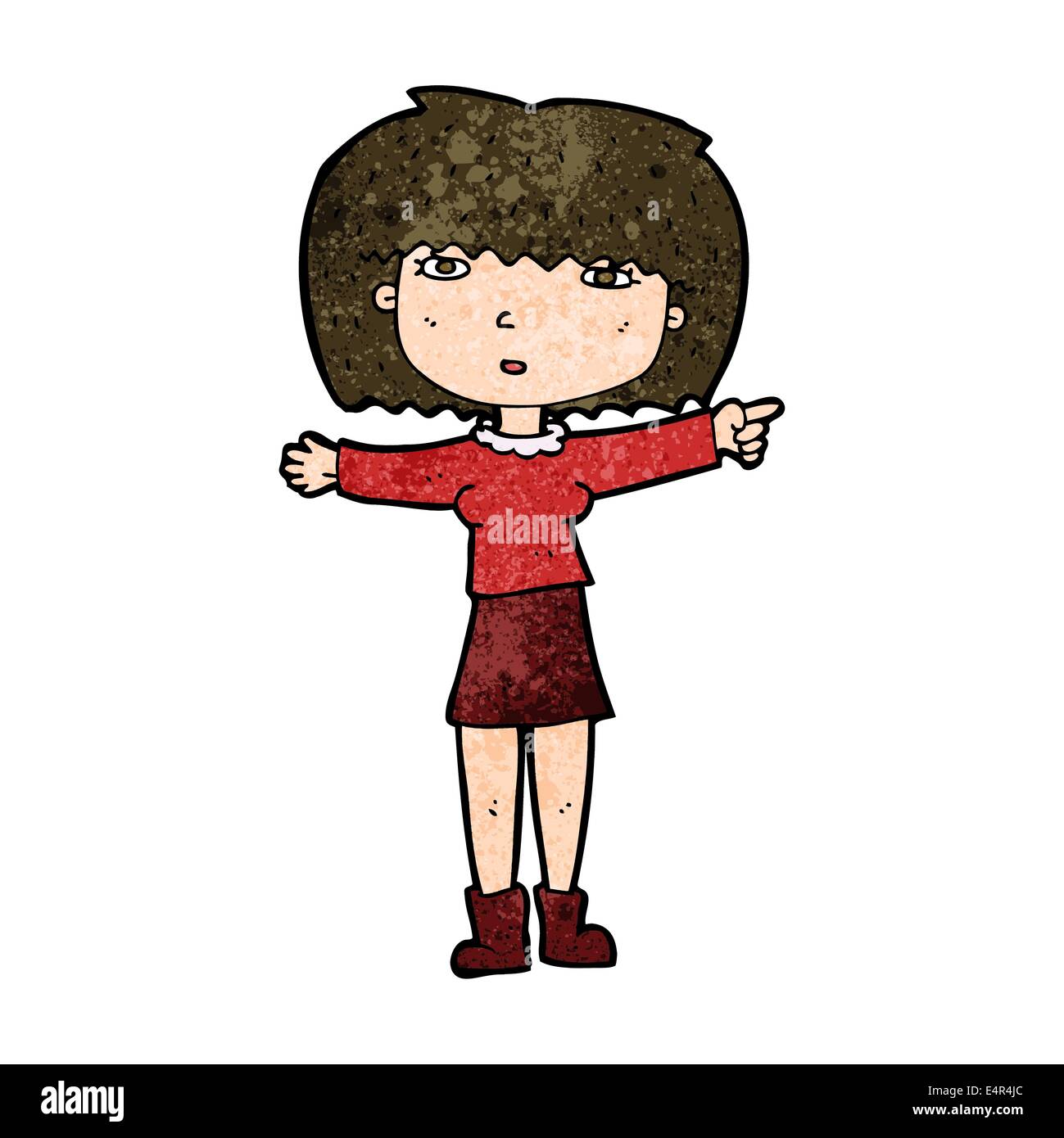 cartoon girl pointing Stock Vector Image & Art - Alamy