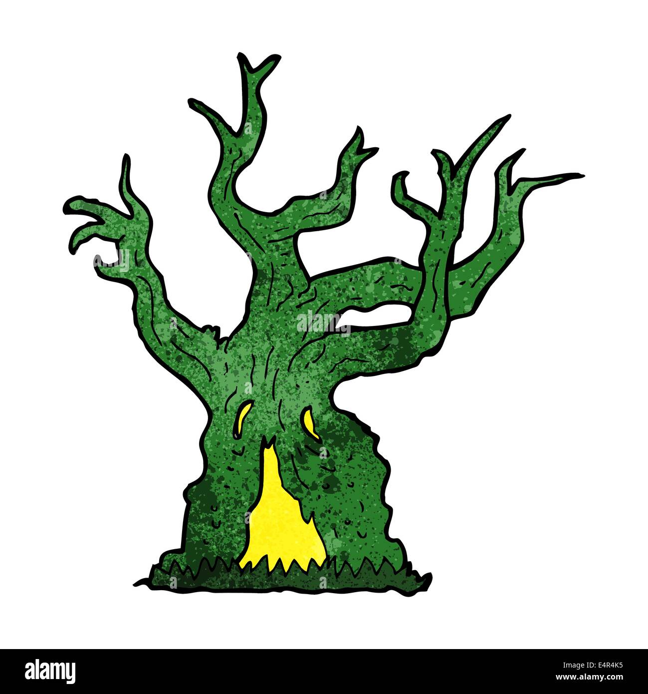 Cartoon spooky old tree Stock Vector Images - Alamy
