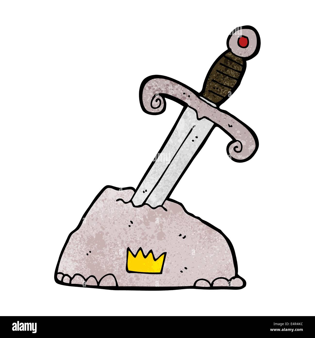cartoon sword in stone Stock Vector Image & Art - Alamy
