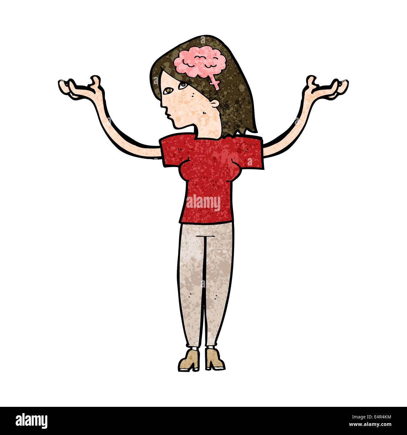 cartoon intelligent woman Stock Vector Image & Art - Alamy