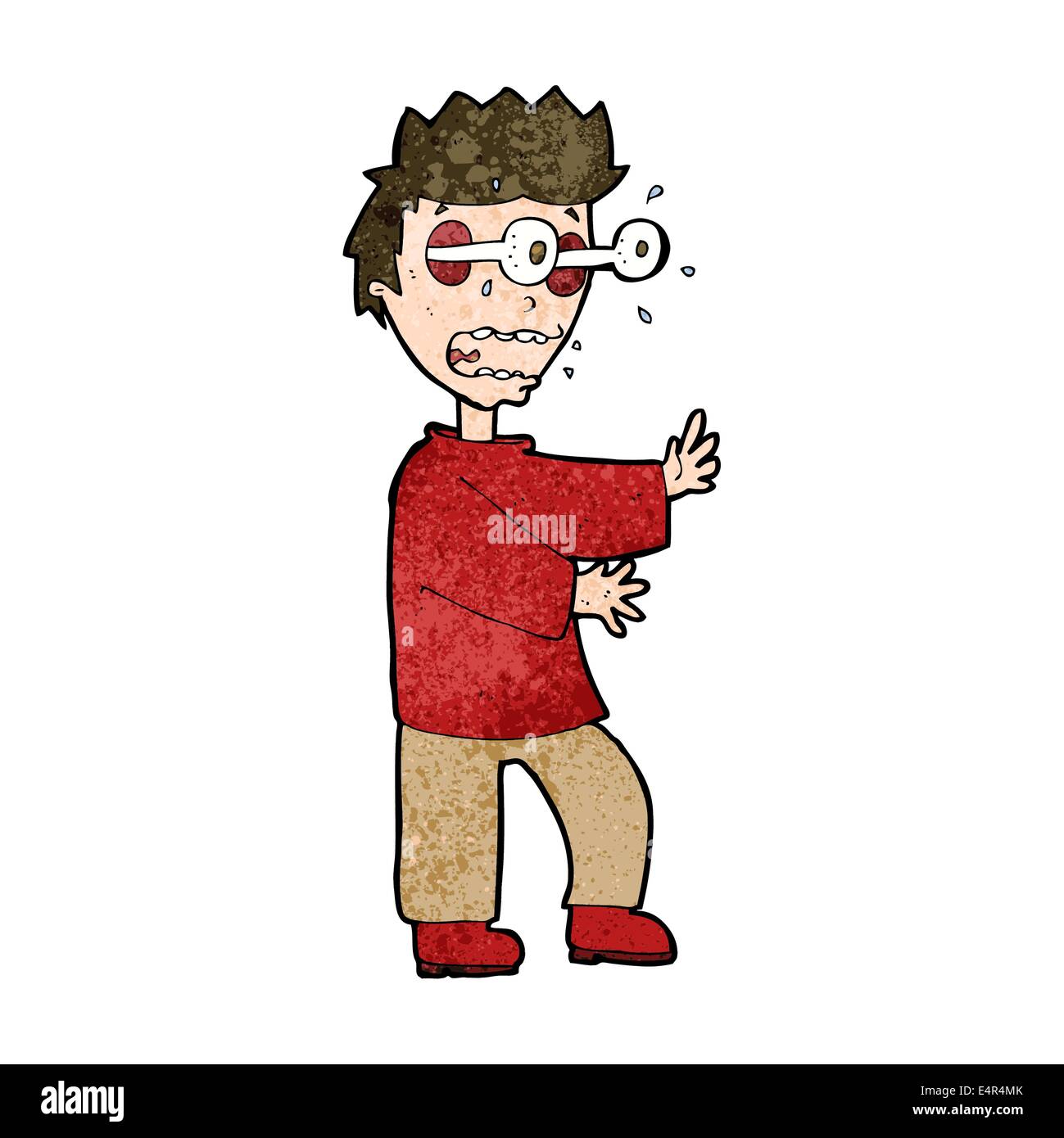 cartoon terrified boy Stock Vector Image & Art - Alamy