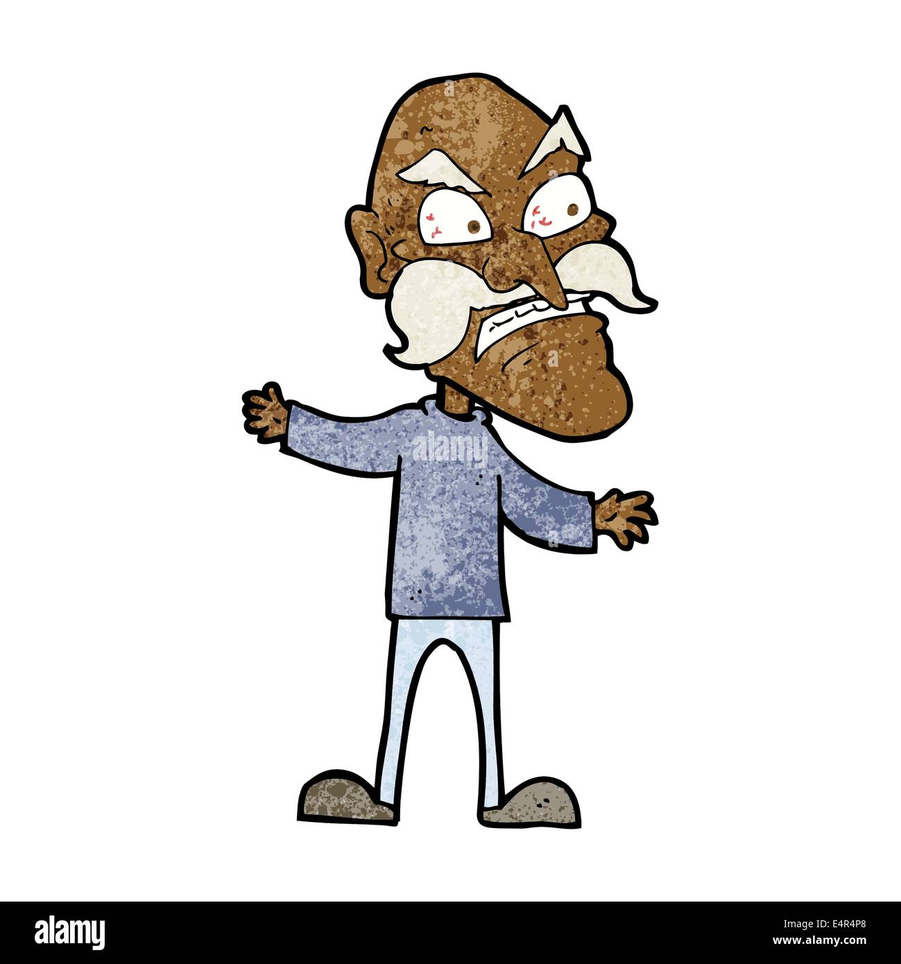 cartoon angry old man Stock Vector Image & Art - Alamy