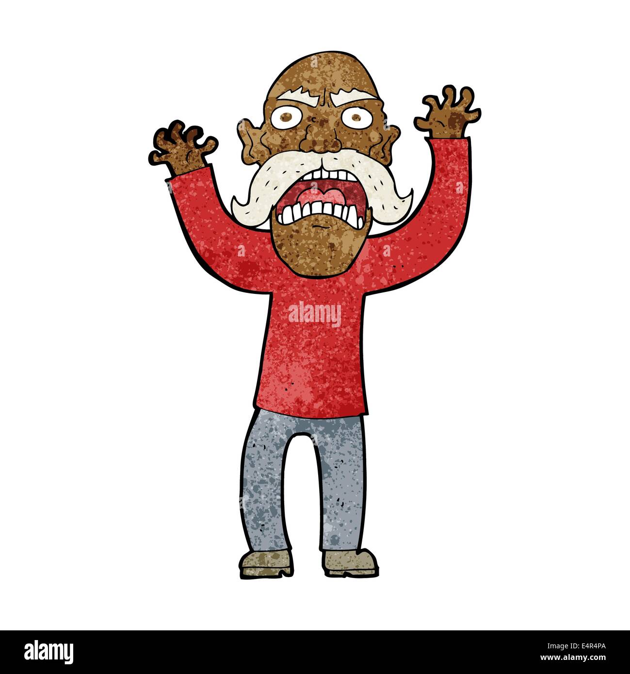 cartoon angry old man Stock Vector Image & Art - Alamy