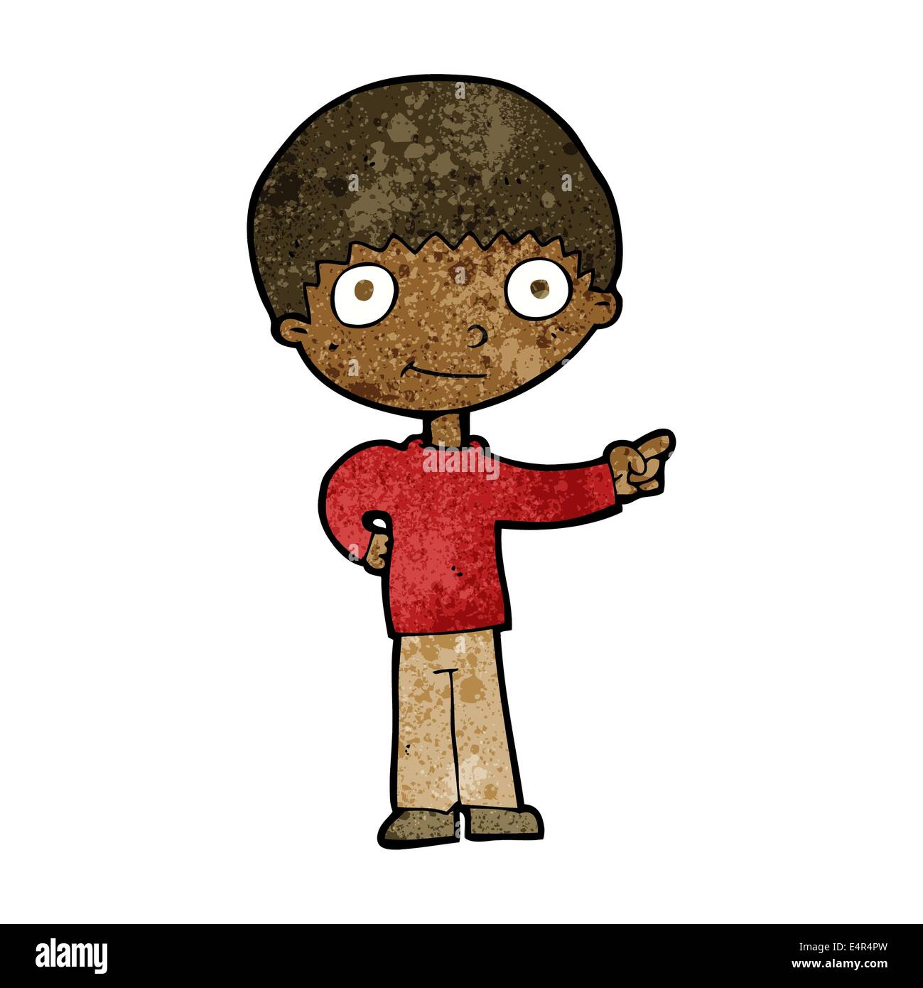 cartoon happy boy pointing Stock Vector Image & Art - Alamy