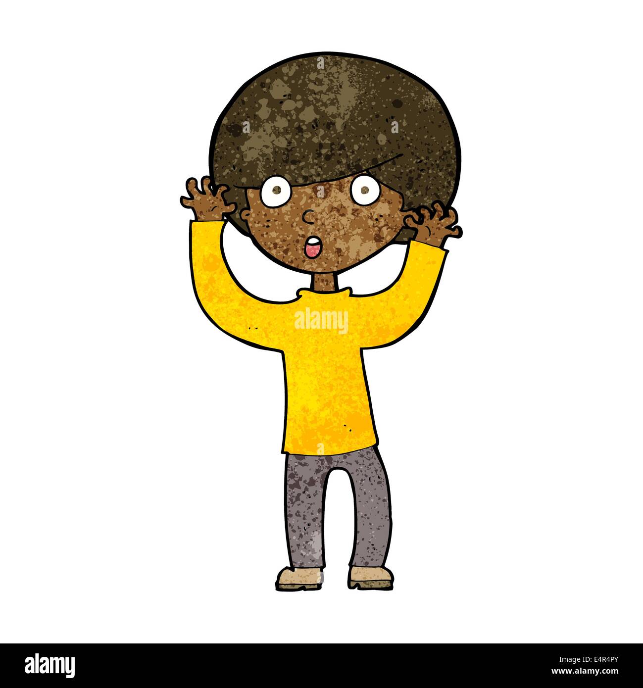 cartoon startled boy Stock Vector Image & Art - Alamy