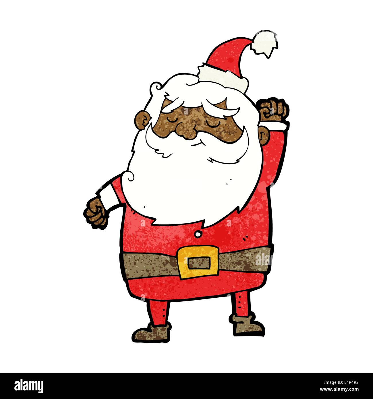 cartoon santa claus punching air Stock Vector Image & Art - Alamy