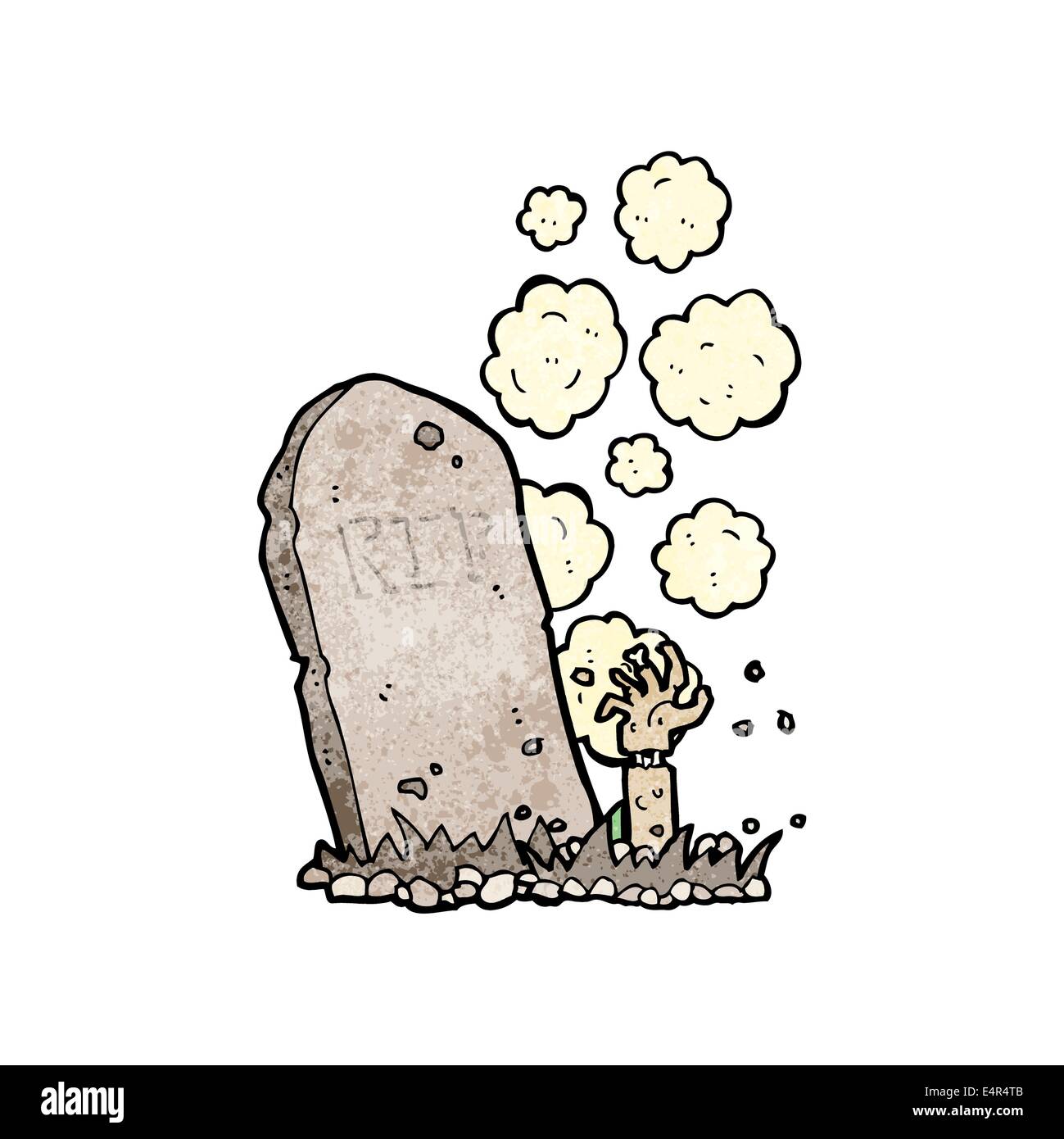 cartoon zombie rising from grave Stock Vector Image & Art - Alamy