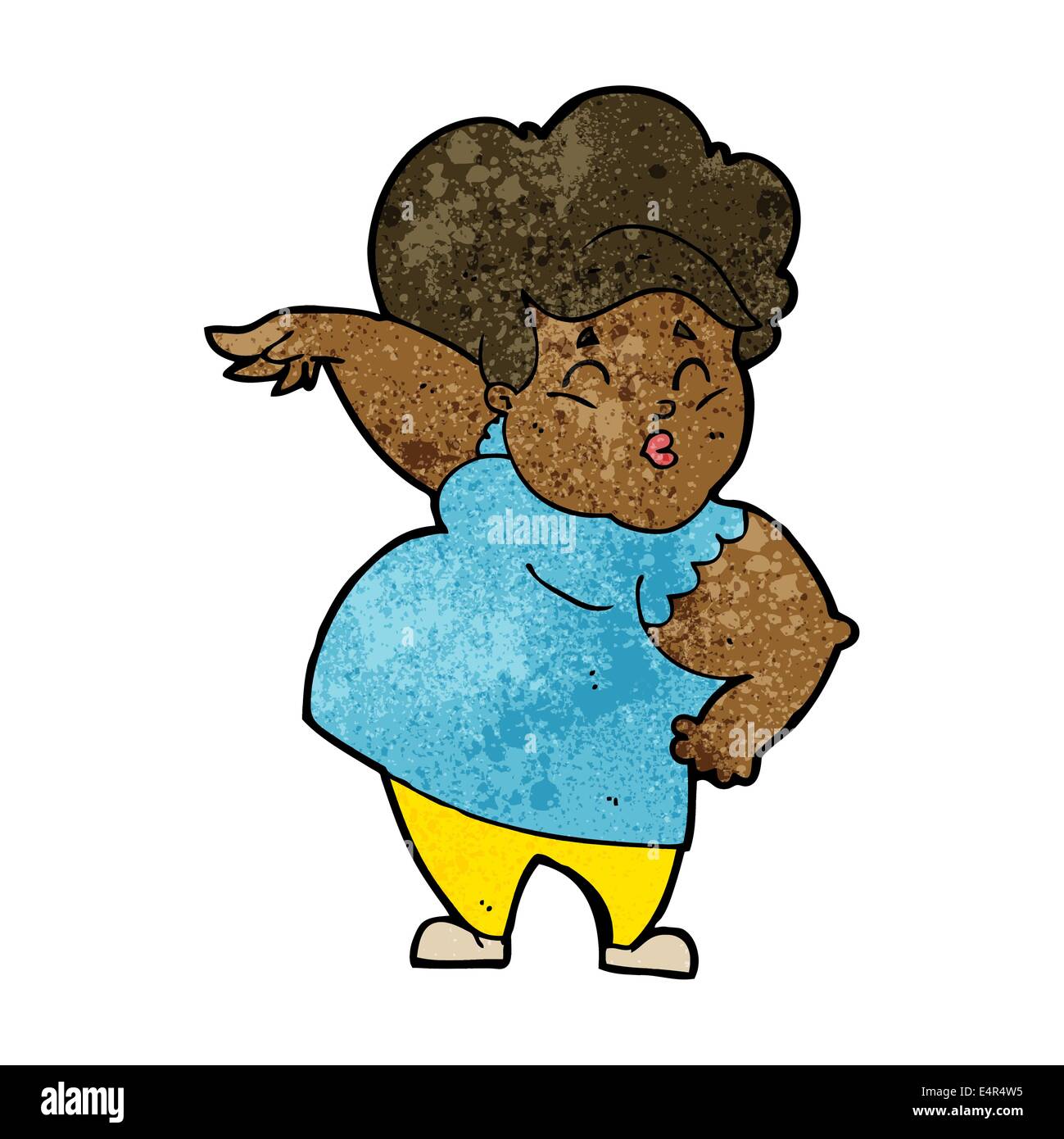 cartoon happy overweight lady Stock Vector Image & Art - Alamy