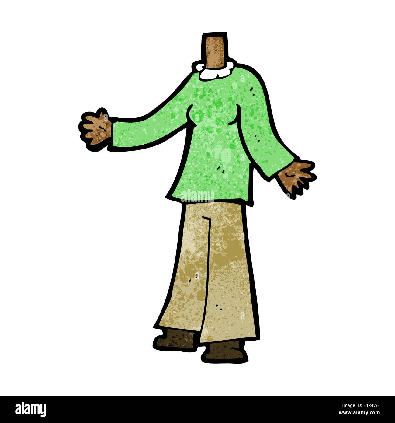 cartoon female body (add photos or mix and match cartoons Stock Vector ...