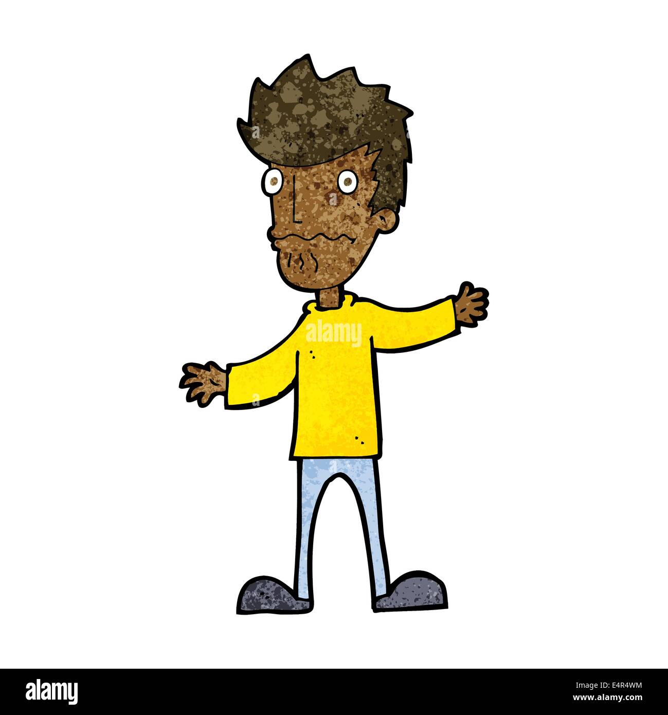 cartoon nervous man Stock Vector Image & Art - Alamy