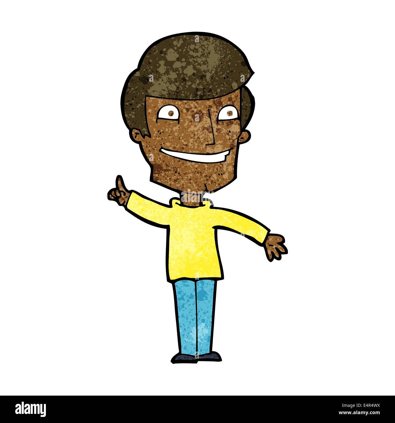 cartoon grinning man with idea Stock Vector Image & Art - Alamy