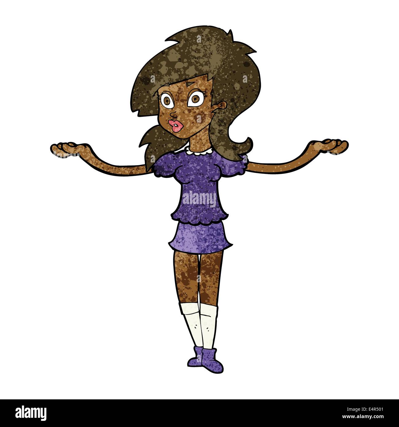 cartoon confused pretty girl Stock Vector Image & Art - Alamy