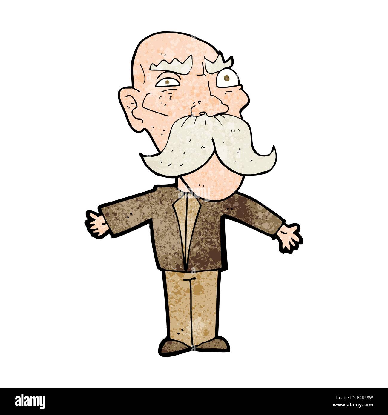 cartoon angry old man Stock Vector Image & Art - Alamy