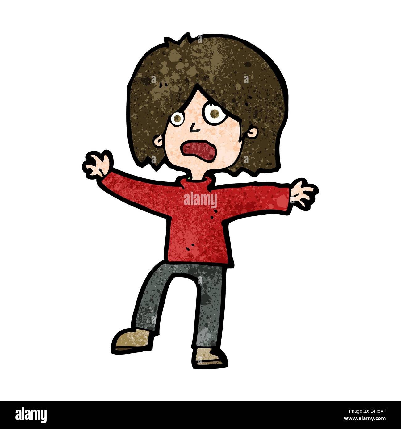 cartoon scared person Stock Vector Image & Art - Alamy