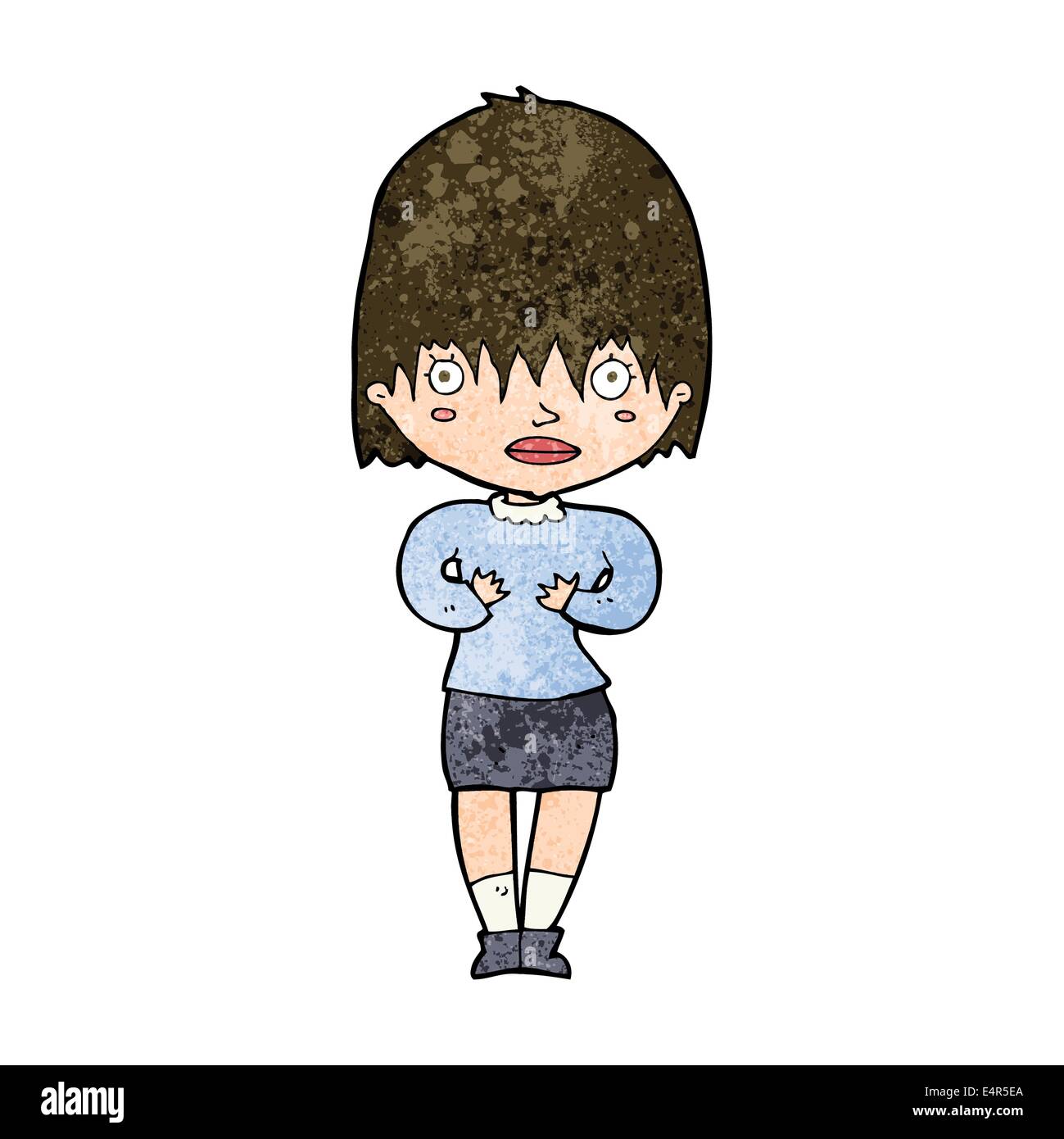 cartoon woman making Who Me? gesture Stock Vector Image & Art - Alamy