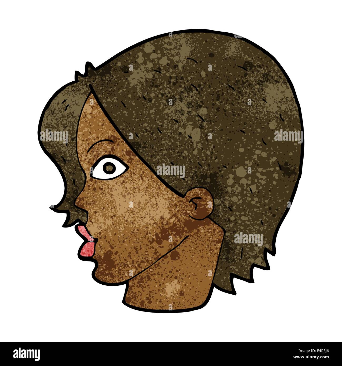 Cartoon staring woman Cut Out Stock Images & Pictures - Alamy