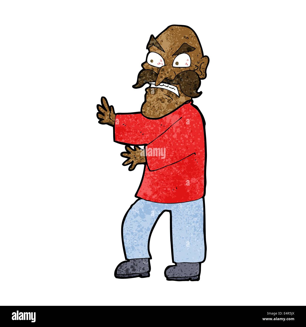cartoon angry old man Stock Vector Image & Art - Alamy
