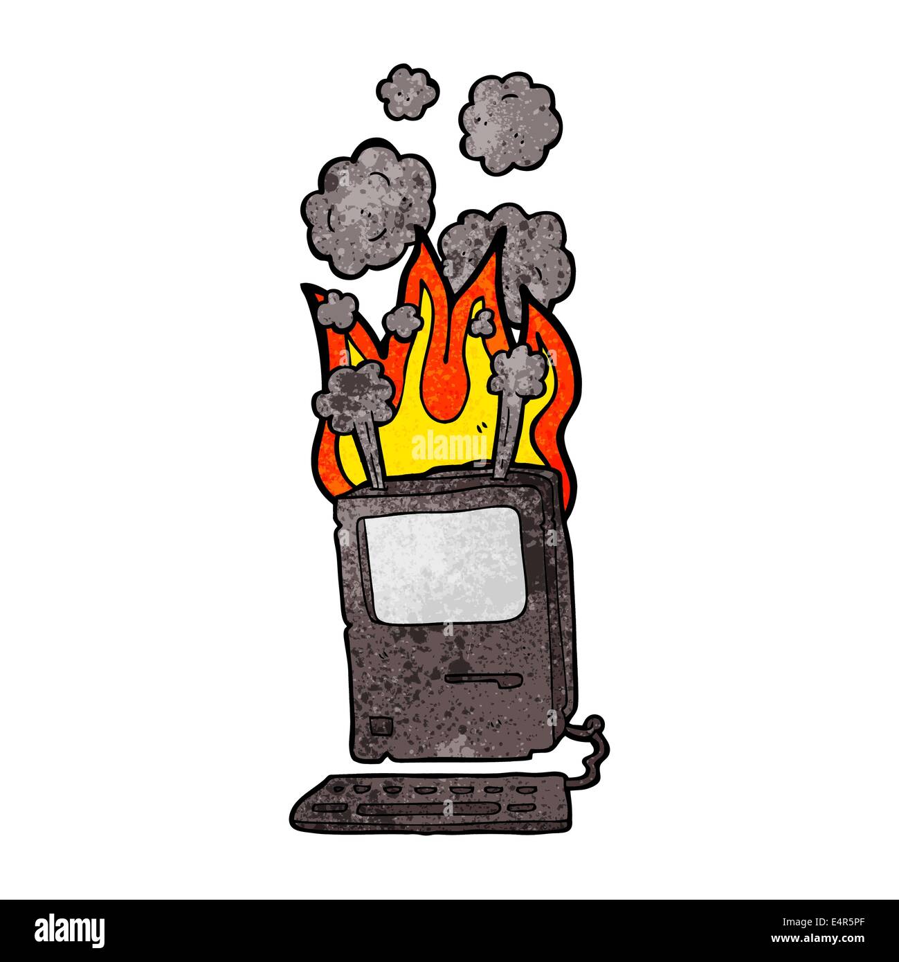 Old broken computer Stock Vector Images - Alamy