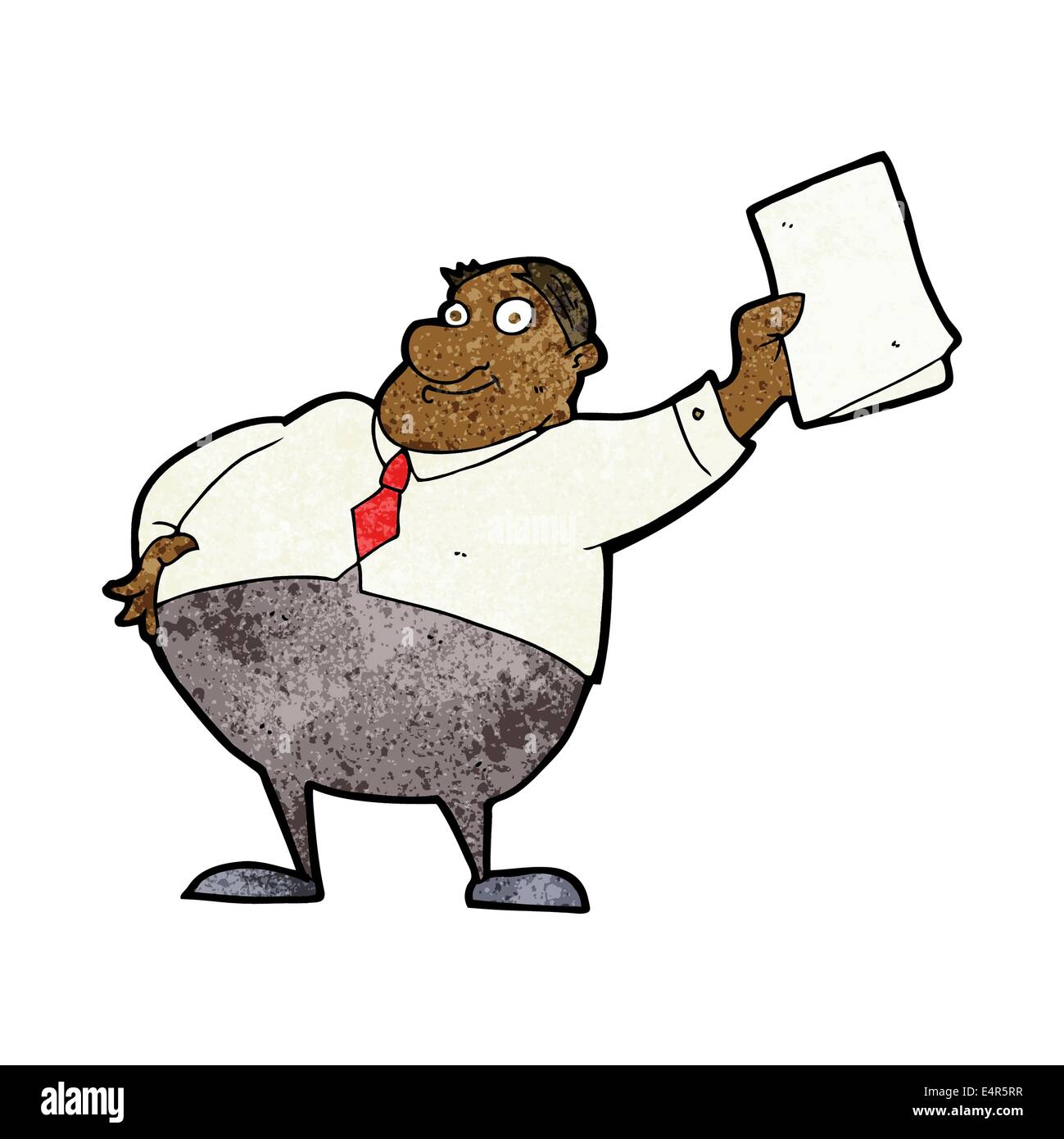 cartoon boss waving papers Stock Vector Image & Art - Alamy