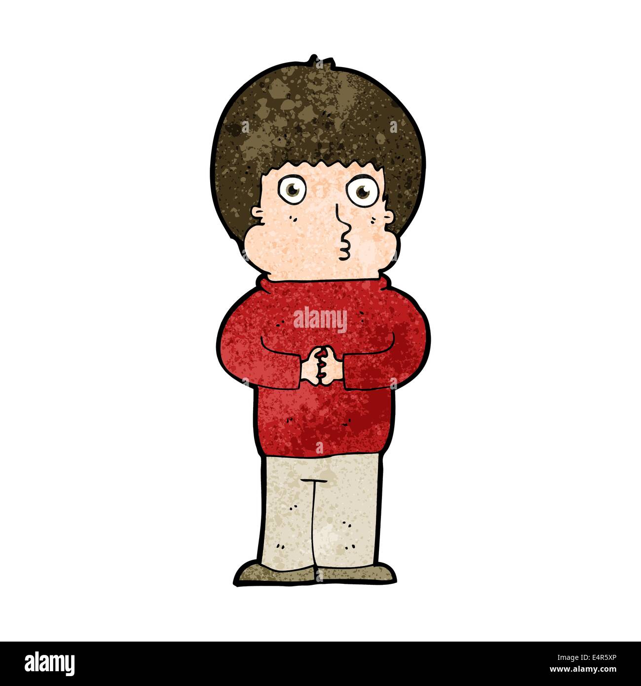 cartoon shy boy Stock Vector Image & Art - Alamy