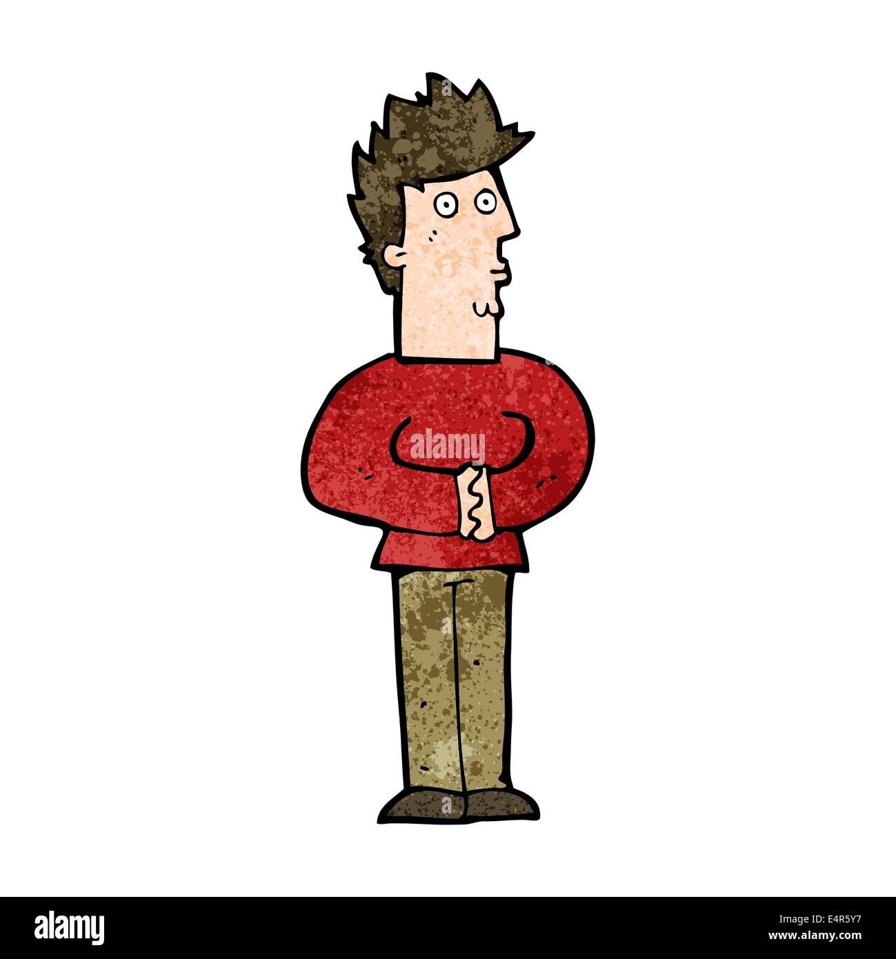 cartoon nervous man Stock Vector Image & Art - Alamy