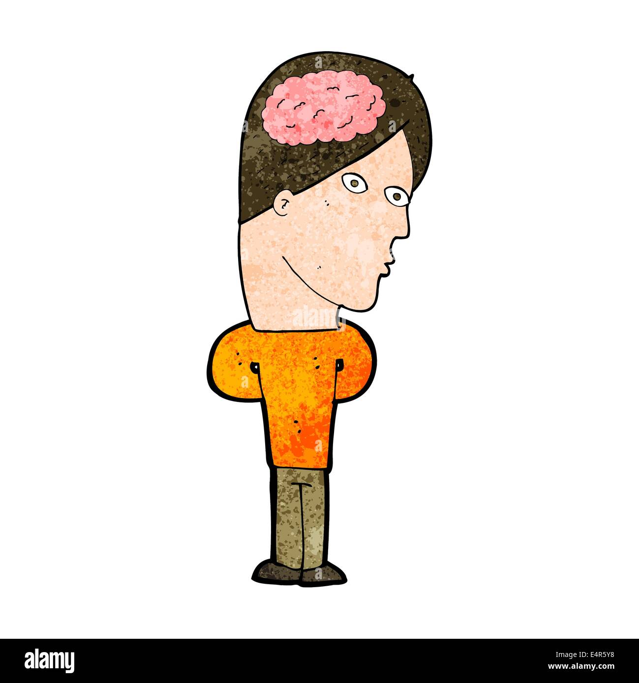 cartoon man with big brain Stock Vector Image & Art - Alamy