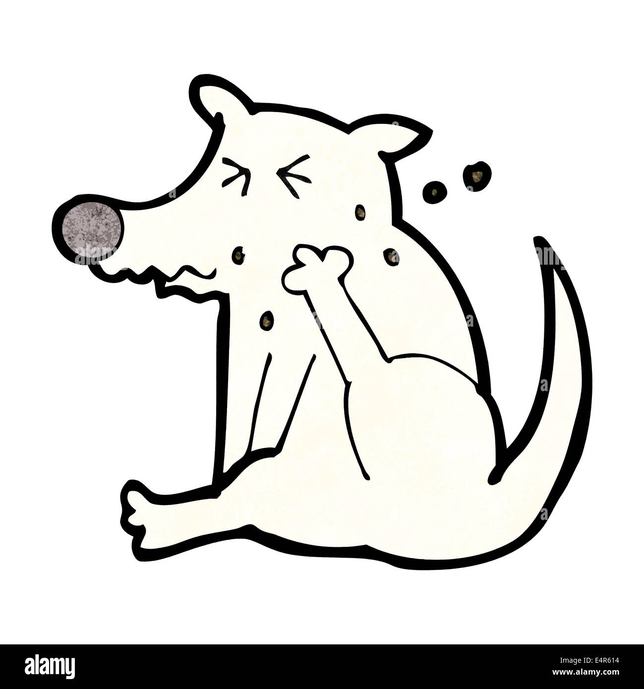 cartoon dog scratching Stock Vector Image & Art - Alamy
