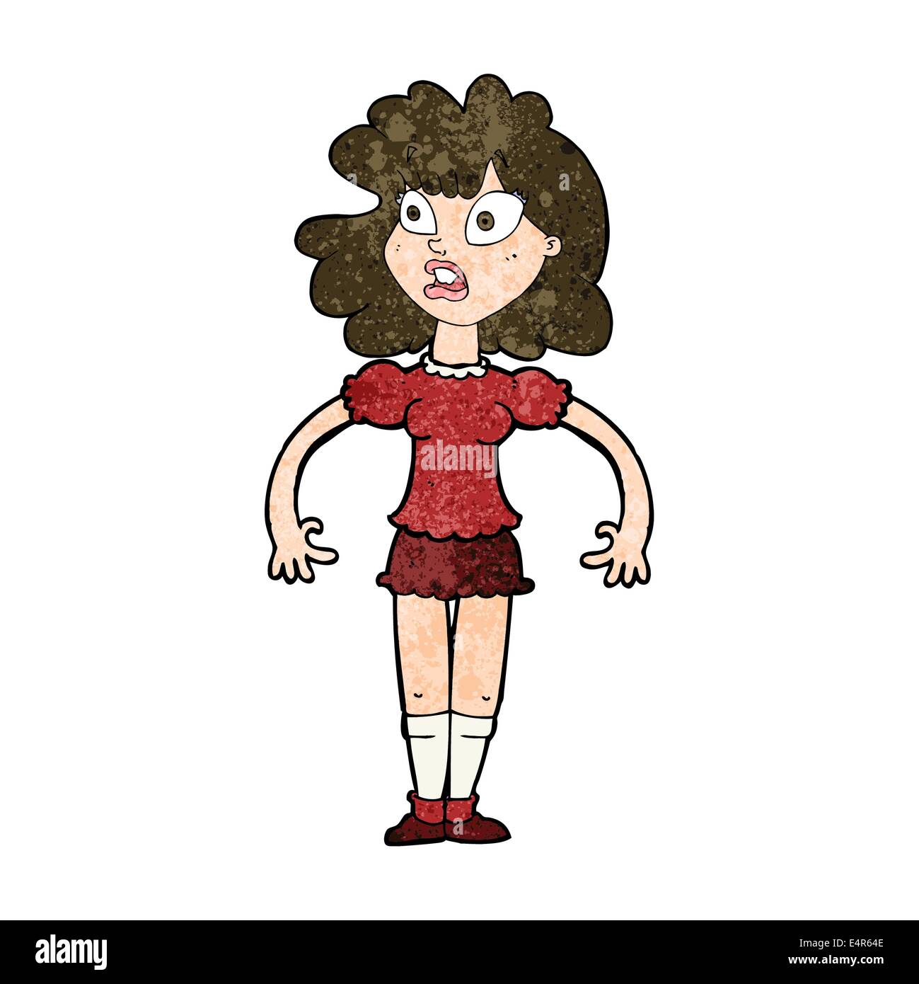 Pretty girl shocked surprised expression Stock Vector Images - Alamy