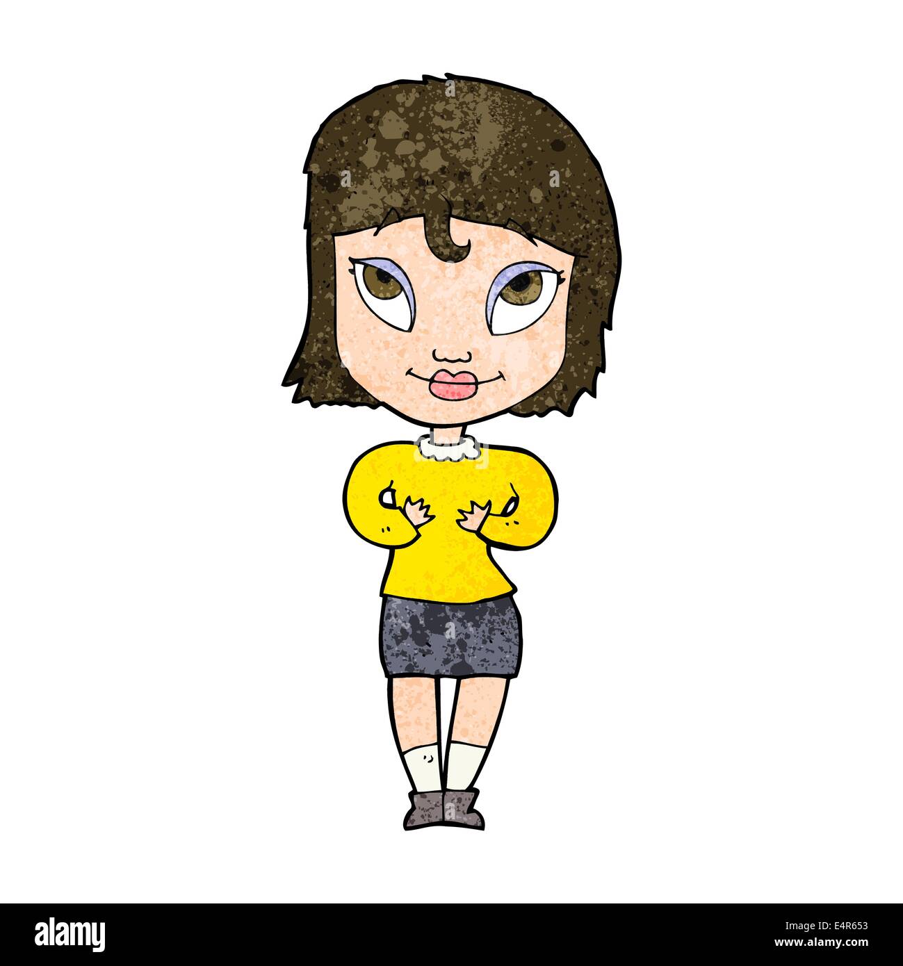 cartoon woman gesturing at self Stock Vector Image & Art - Alamy