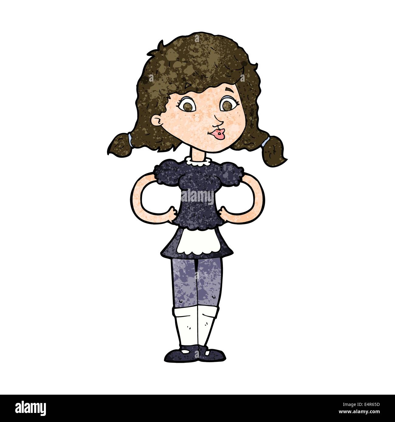 cartoon happy waitress woman Stock Vector Image & Art - Alamy