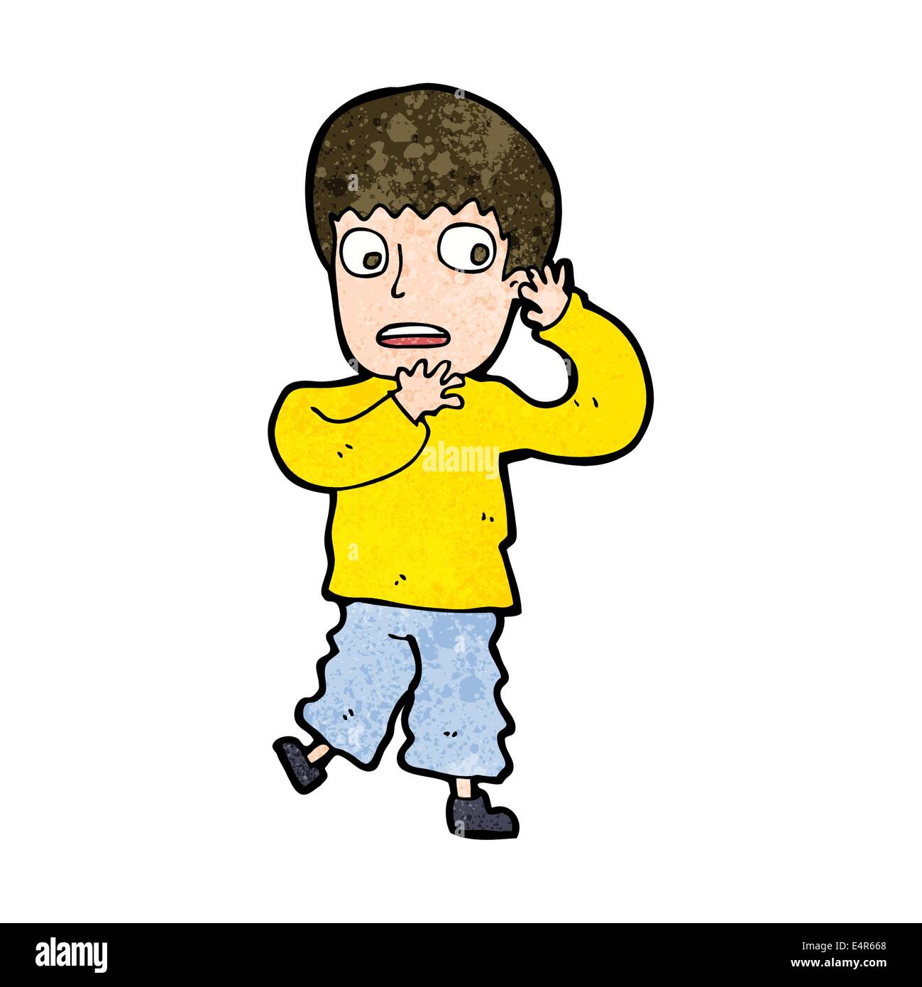 cartoon frightened boy Stock Vector Image & Art - Alamy