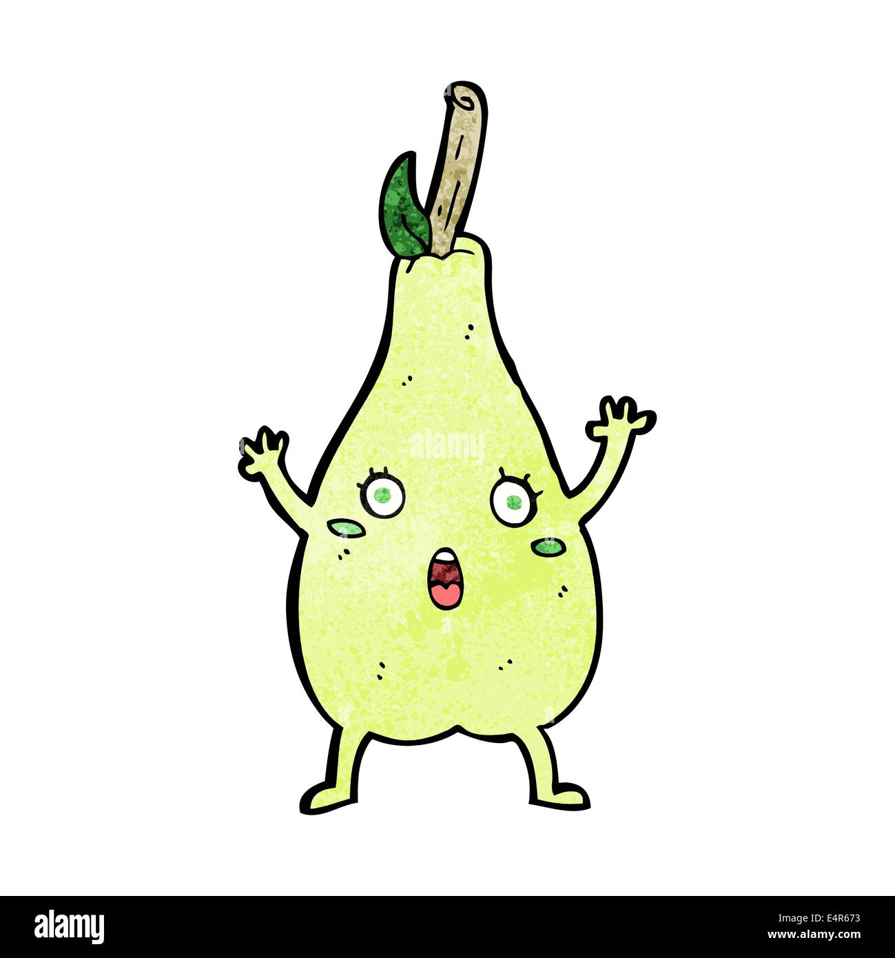 cartoon frightened pear Stock Vector Image & Art - Alamy