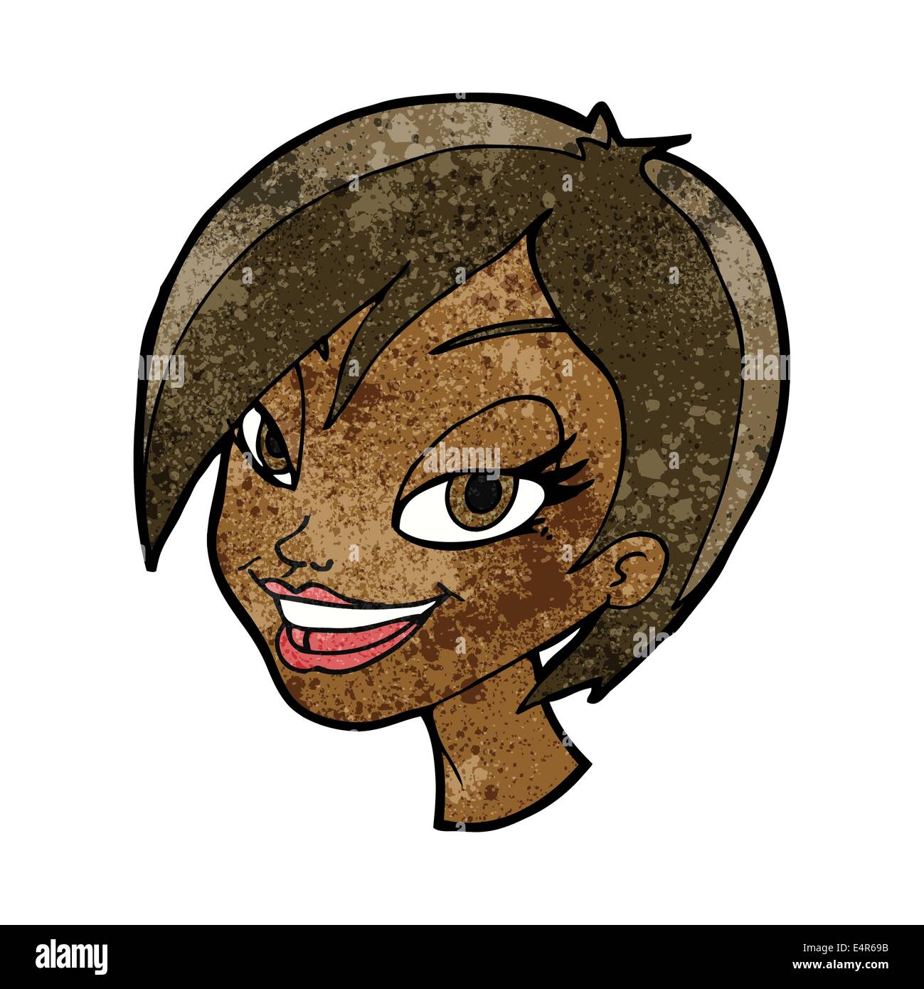 cartoon pretty female face Stock Vector Image & Art - Alamy